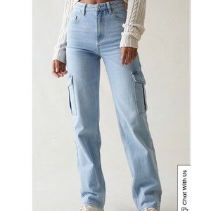 PacSun | Jeans | Pacsun Light Blue 9s Boyfriend Cargo Jeans | Poshmark